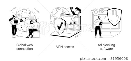Network access abstract concept vector... - Stock Illustration ...
