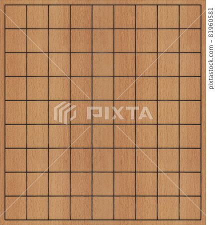 [3DCG] Wood grain shogi board - Stock Illustration [81960581] - PIXTA