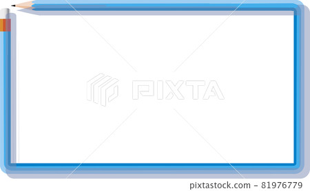 Pencil design frame with horizontally long text - Stock Illustration ...