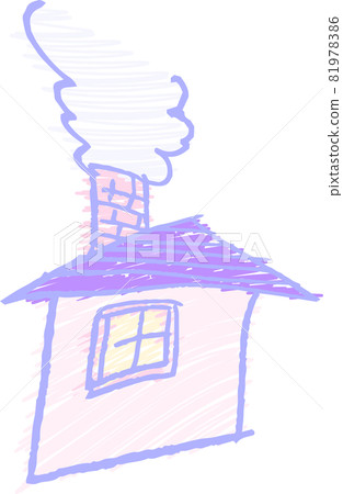 Children's graffiti house housing dwelling - Stock Illustration ...