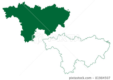 Aligarh district (Uttar Pradesh State, Republic... - Stock Illustration ...