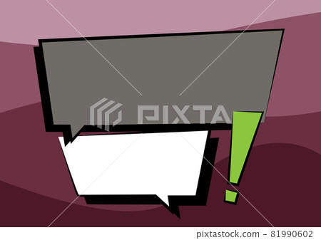 Two Colorful Overlapping Dialogue Box Drawing... - Stock Illustration ...