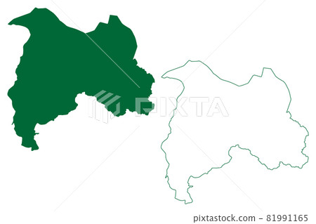 Bandipore district (Jammu and Kashmir union... - Stock Illustration ...