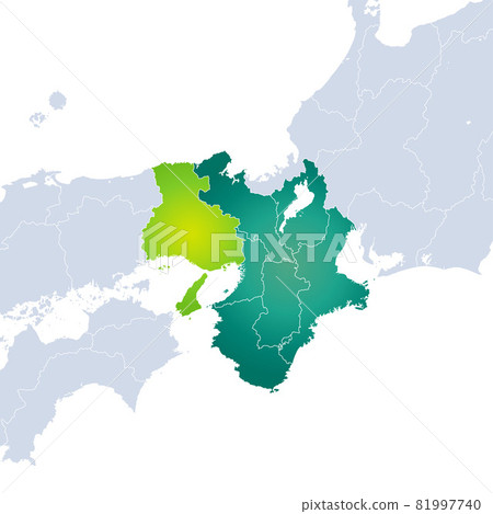 Hyogo ken map and Kinki region - Stock Illustration [81997740] - PIXTA