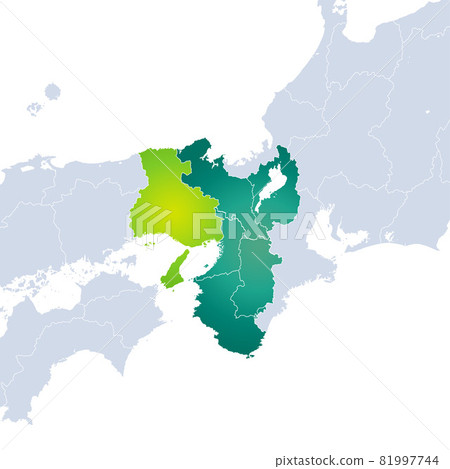 Hyogo Prefecture Map and Kansai Region - Stock Illustration [81997744 ...