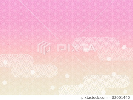 Pink Japanese pattern floral pattern - Stock Illustration [82001440 ...
