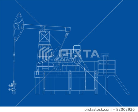 Industrial equipment for oil extraction. Vector - Stock Illustration ...