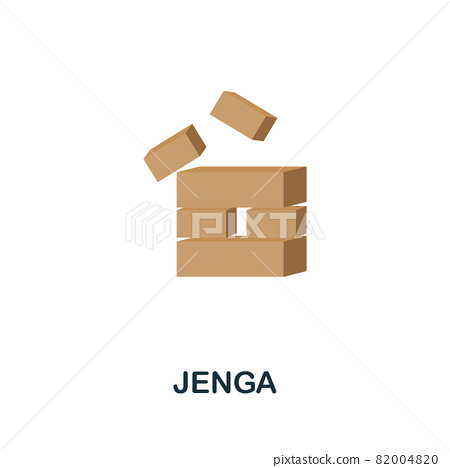 Jenga icon. Flat sign element from table games... - Stock Illustration [82004820] - PIXTA