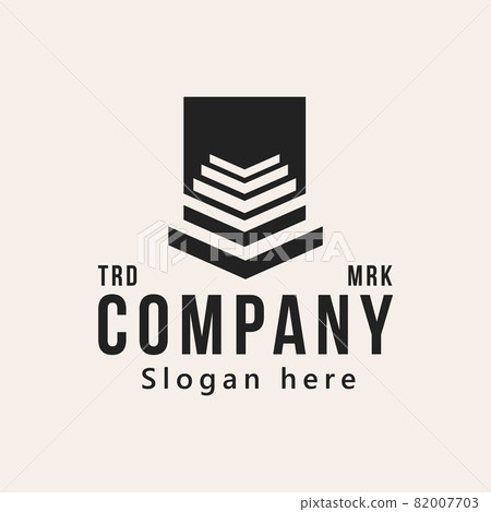 Stage logo design. Minimalist and modern vector... - Stock Illustration ...