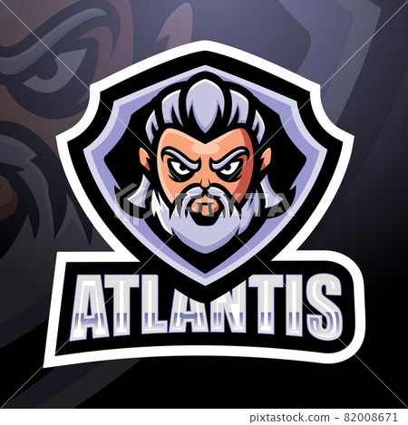 Atlantis head mascot esport logo design - Stock Illustration [82008671 ...
