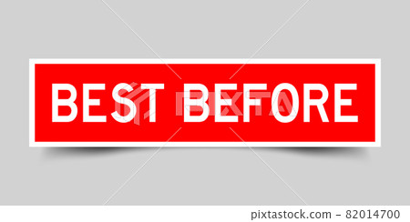 Square label sticker with word best before in...-插圖素材 [82014700] - PIXTA圖庫