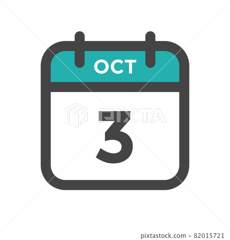 October 3 Calendar Day or Calender Date for... - Stock Illustration ...