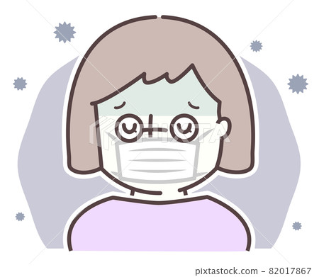 A woman with an uneasy expression - Stock Illustration [82017867] - PIXTA