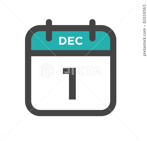 December 1 Calendar Day or Calender Date for... - Stock Illustration ...