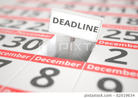 DEADLINE plate on December 1 in a calendar, 3d... - Stock Illustration ...
