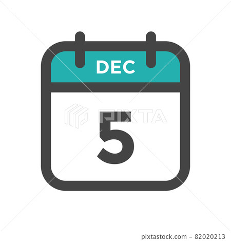 December 5 Calendar Day or Calender Date for... - Stock Illustration ...