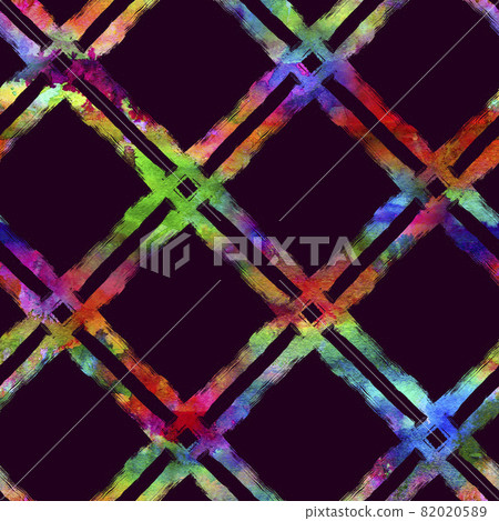 Watercolor Brush Plaid Seamless Pattern Grange... - Stock Illustration ...