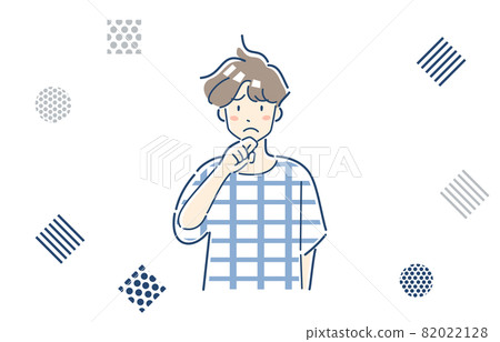 Person with a troubled face - Stock Illustration [82022128] - PIXTA