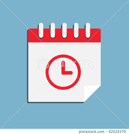 Icon page calendar - timer, time, clock, reminder - Stock Illustration ...