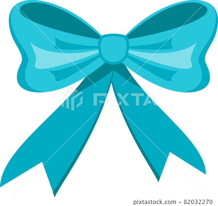 Decorative festive blue bow. Icon for greeting... - Stock Illustration ...