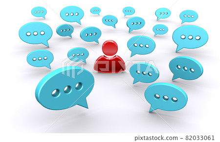 Image of sending comments on SNS - Stock Illustration [82033061] - PIXTA