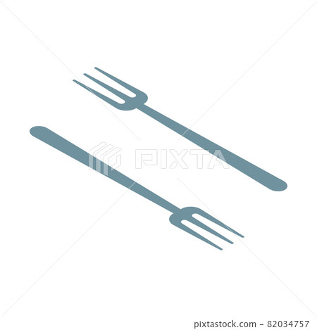 Isometric Fork Illustration - Stock Illustration [82034757] - PIXTA
