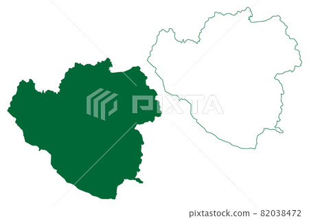 Pauri Garhwal district (Uttarakhand or... - Stock Illustration ...
