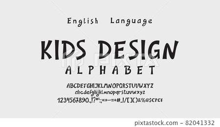 Cartoon creative alphabet. Funny hand drawn... - Stock Illustration ...