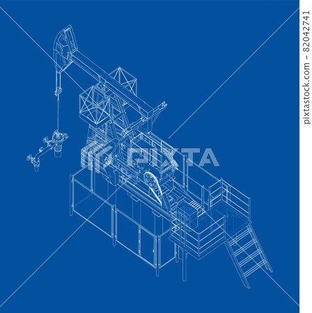 Industrial equipment for oil extraction. Vector - Stock Illustration ...