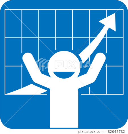 Pictogram rising to the right - Stock Illustration [82042782] - PIXTA