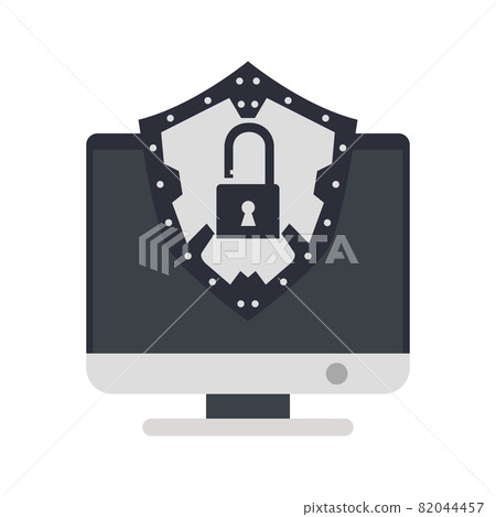 Computer monitor electronic screen icon vector... - Stock Illustration ...