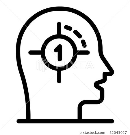 Stage one icon, outline style - Stock Illustration [82045027] - PIXTA