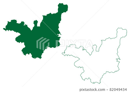 Tehri Garhwal district (Uttarakhand or... - Stock Illustration ...