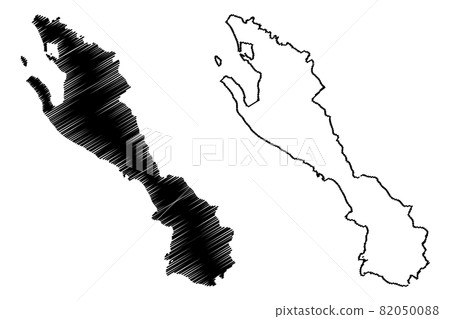 Vlore County (Republic of Albania) map vector... - Stock Illustration ...