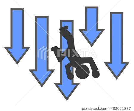 Illustration of a person who fails and falls - Stock Illustration ...