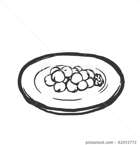 Umeboshi hand-painted brush painting style... - Stock Illustration ...