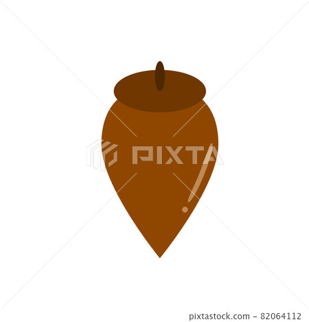 Brown pointed acorn - Stock Illustration [82064112] - PIXTA