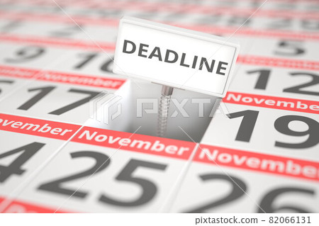 DEADLINE plate on November 18 in a calendar, 3d... - Stock Illustration ...