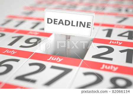 DEADLINE plate on July 20 in a calendar, 3d... - Stock Illustration ...