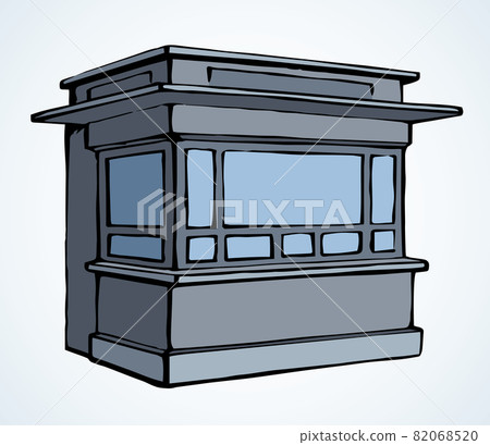 Shop stall. Vector drawing kiosk - Stock Illustration [82068520] - PIXTA