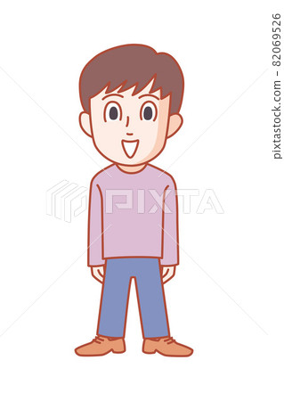 Illustration of a three-headed young man with a... - Stock Illustration ...