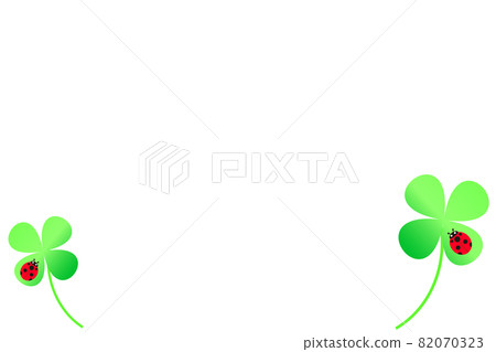 Illustration of a four-leaf clover and a ladybug. - Stock Illustration ...