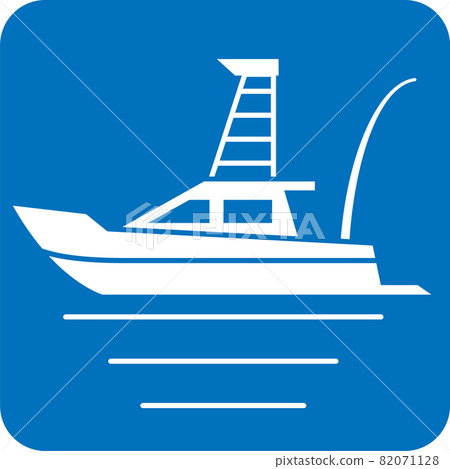 Trolling boat pictogram - Stock Illustration [82071128] - PIXTA