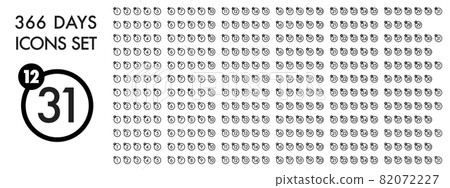 366-day calendar vector illustration icon... - Stock Illustration ...