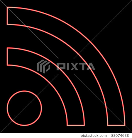 Neon news line sign red color vector illustration - Stock Illustration ...