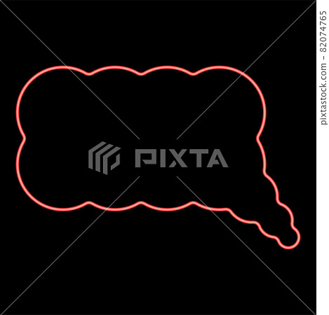 Neon comment red color vector illustration flat - Stock Illustration ...