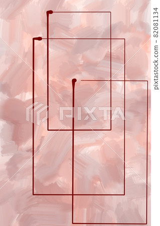 abstract rectangle shapes minimalist thin red... - Stock Illustration ...