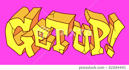 GET UP! Graffiti logo illustration - Stock Illustration [82084491] - PIXTA