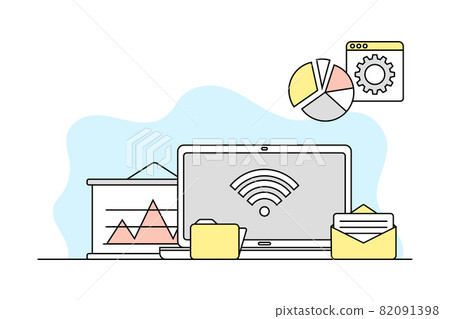 Computer Science and Technology Study with... - Stock Illustration ...