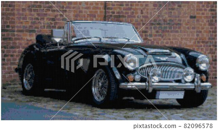 vintage car without roof. Classic roadster.-插圖素材 [82096578] - PIXTA圖庫